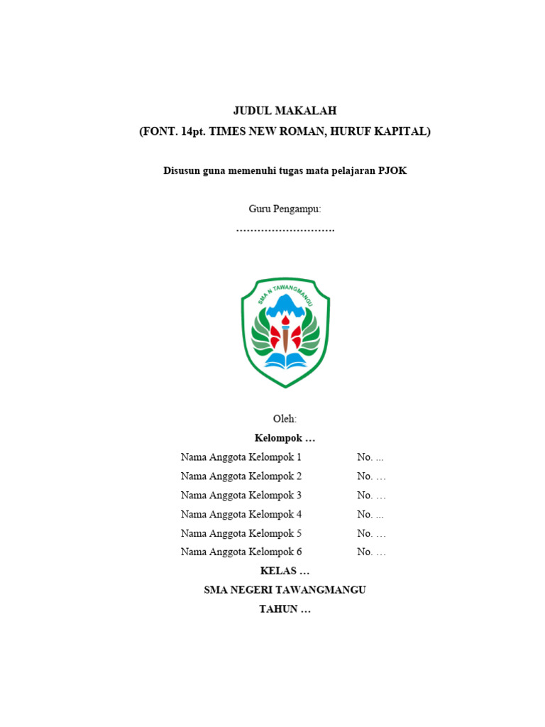 Contoh Makalah PJOK SMA | PDF
