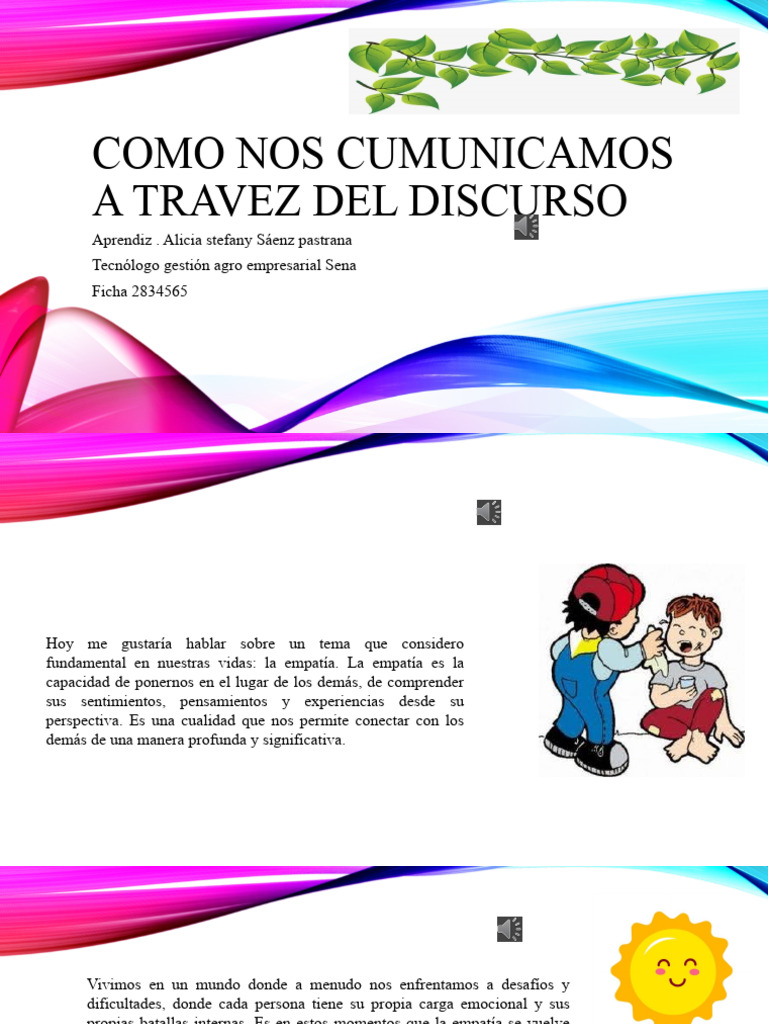 Como Nos Cumunicamos A Travez Del Discurso | PDF