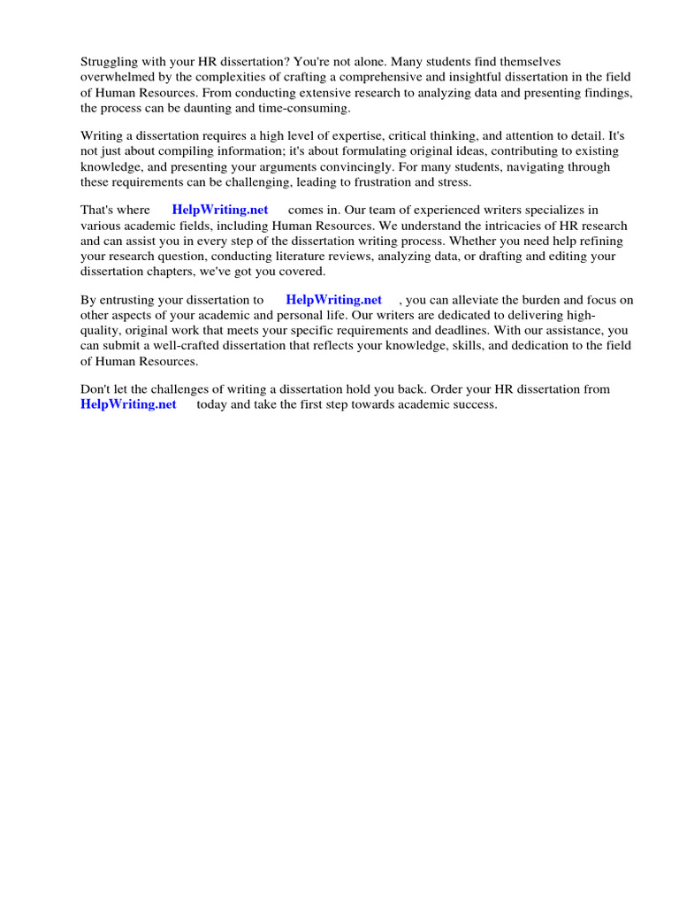 HR Dissertation Sample | PDF | Human Resource Management | Recruitment
