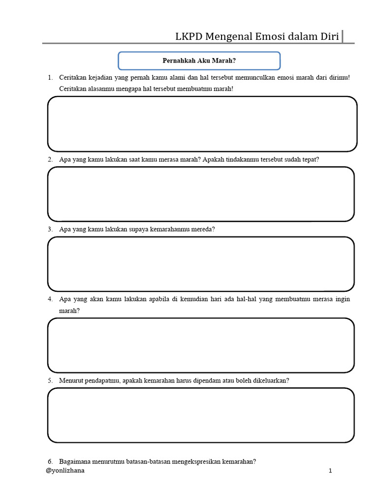 LKPD Kenali Emosi Diri | PDF