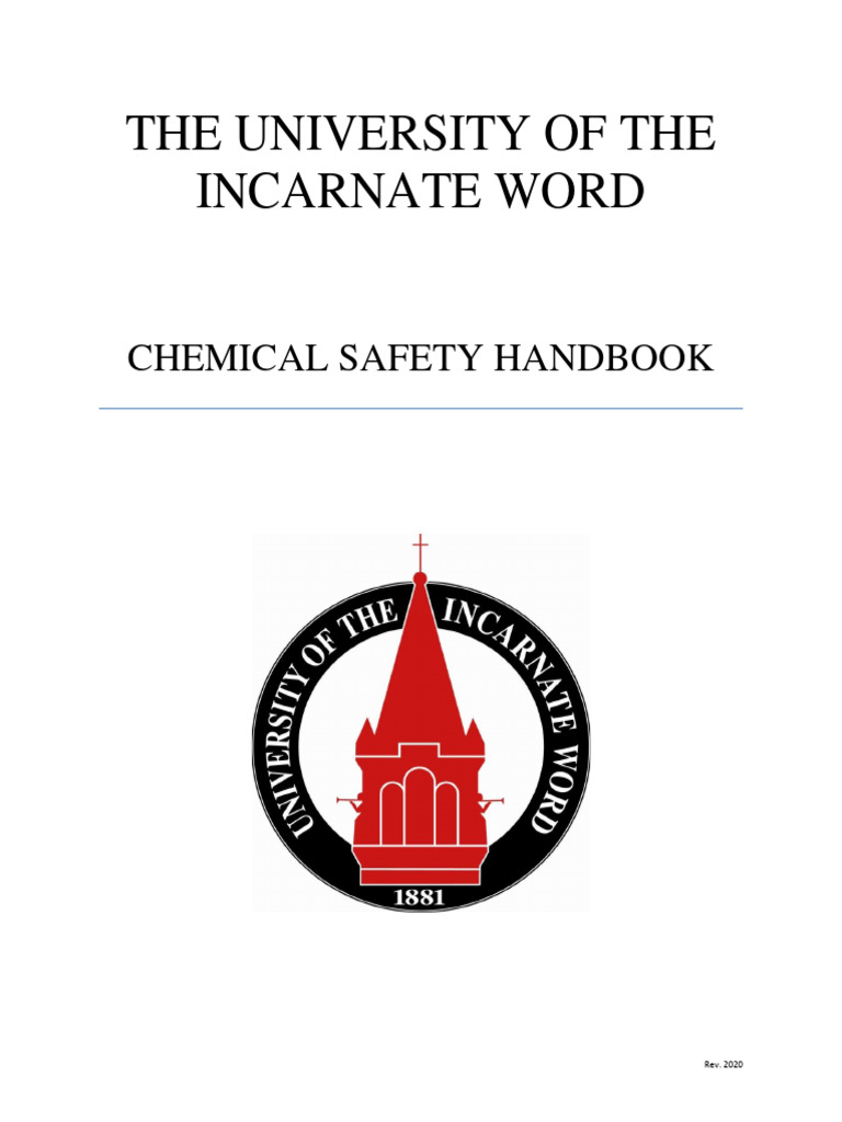 UIW Chemical Safety Handbook 2020 | PDF | Toxicity | Dangerous Goods