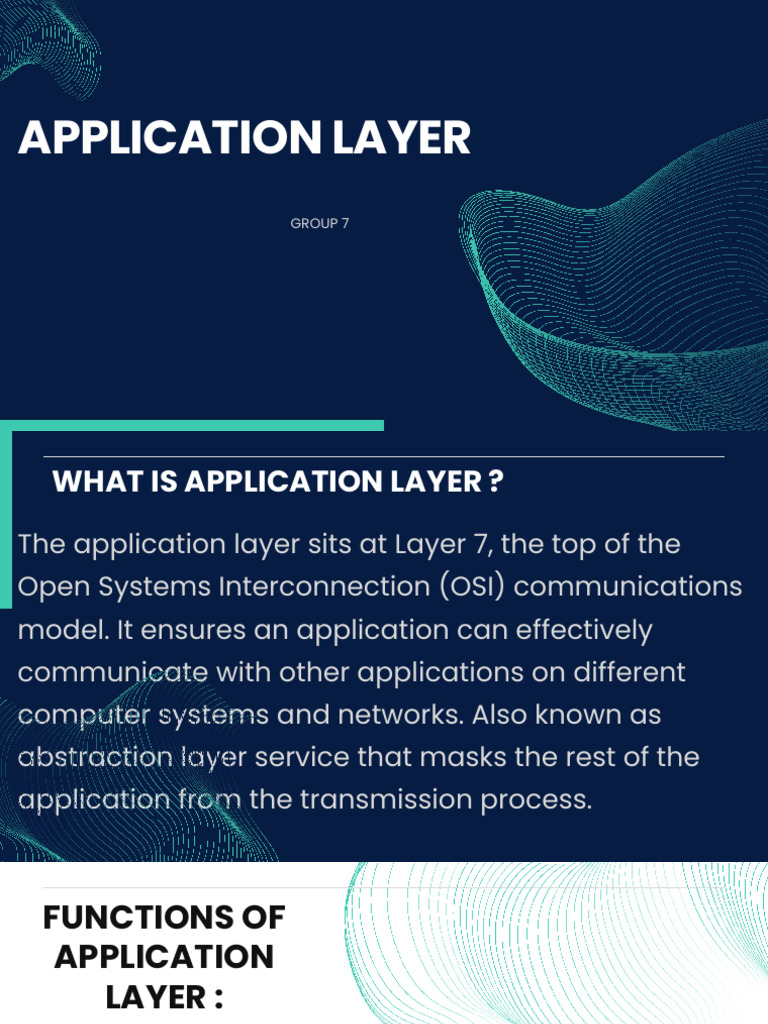 Group 7 Application Layer | PDF