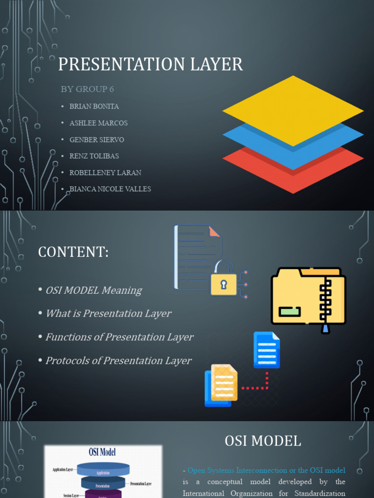 Presentation LayerGROUP 6 | PDF | Osi Model | Computer Network