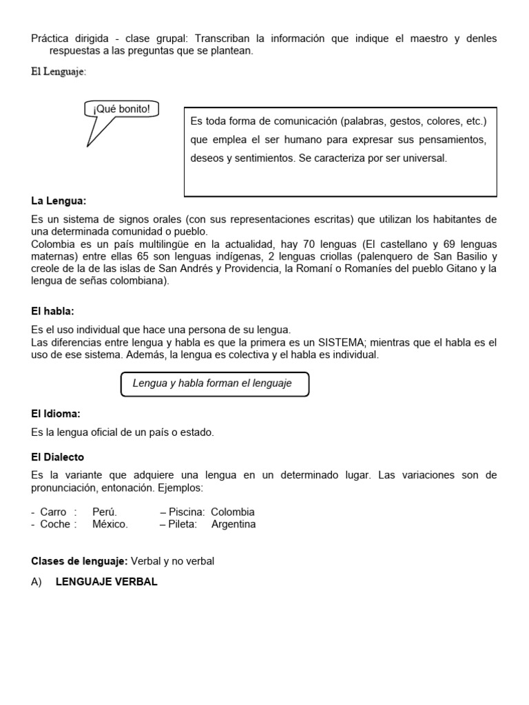 Lengua y Habla para Quinto de Primaria | PDF | Comunicación | Idiomas