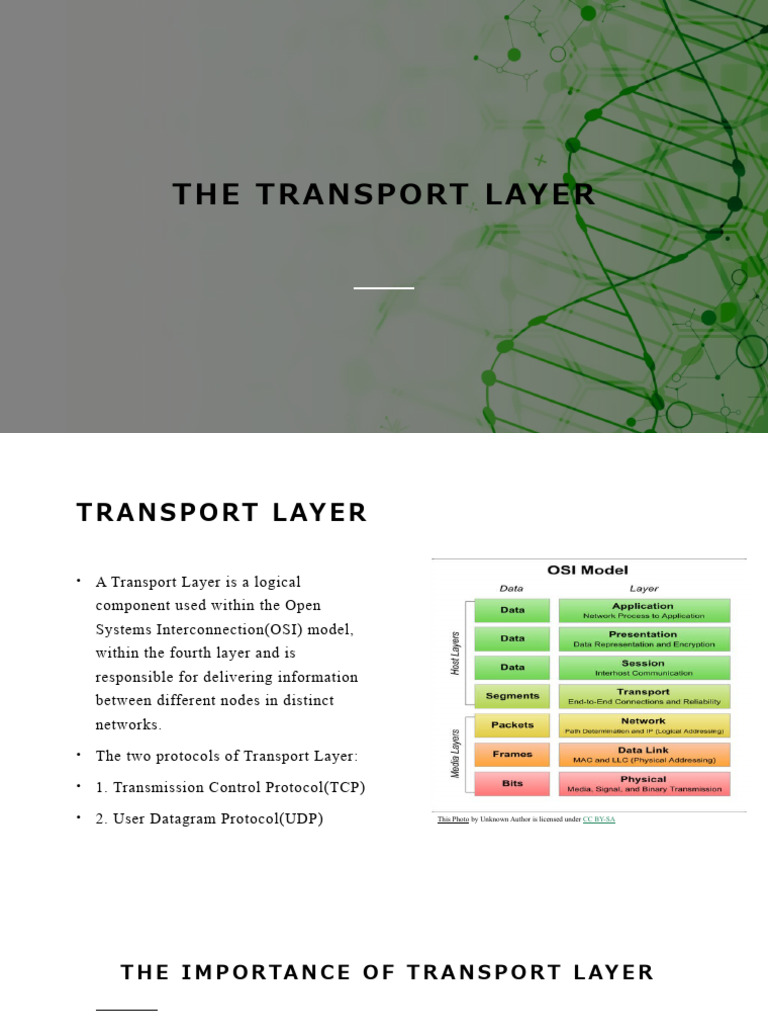 TRANSPORT LAYER Group 4 | PDF | Networking Standards ...