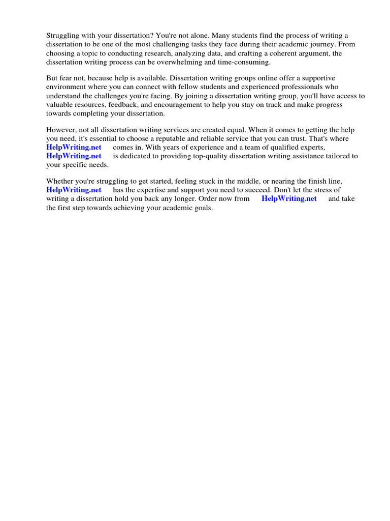 Dissertation Writing Group Online | PDF | Thesis
