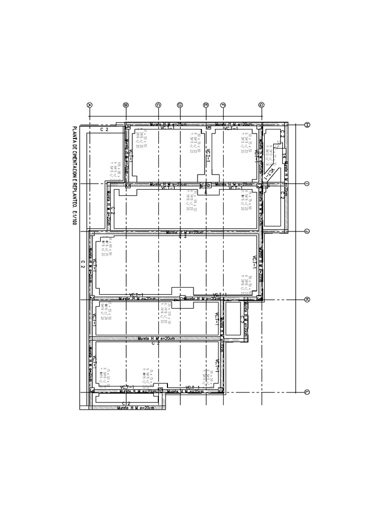 2-Plano Cimentación e Replanteo | PDF