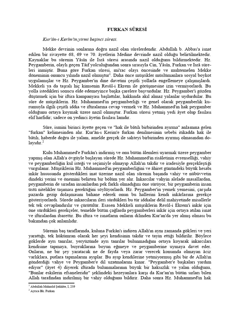 025 FURKAN SURESi | PDF