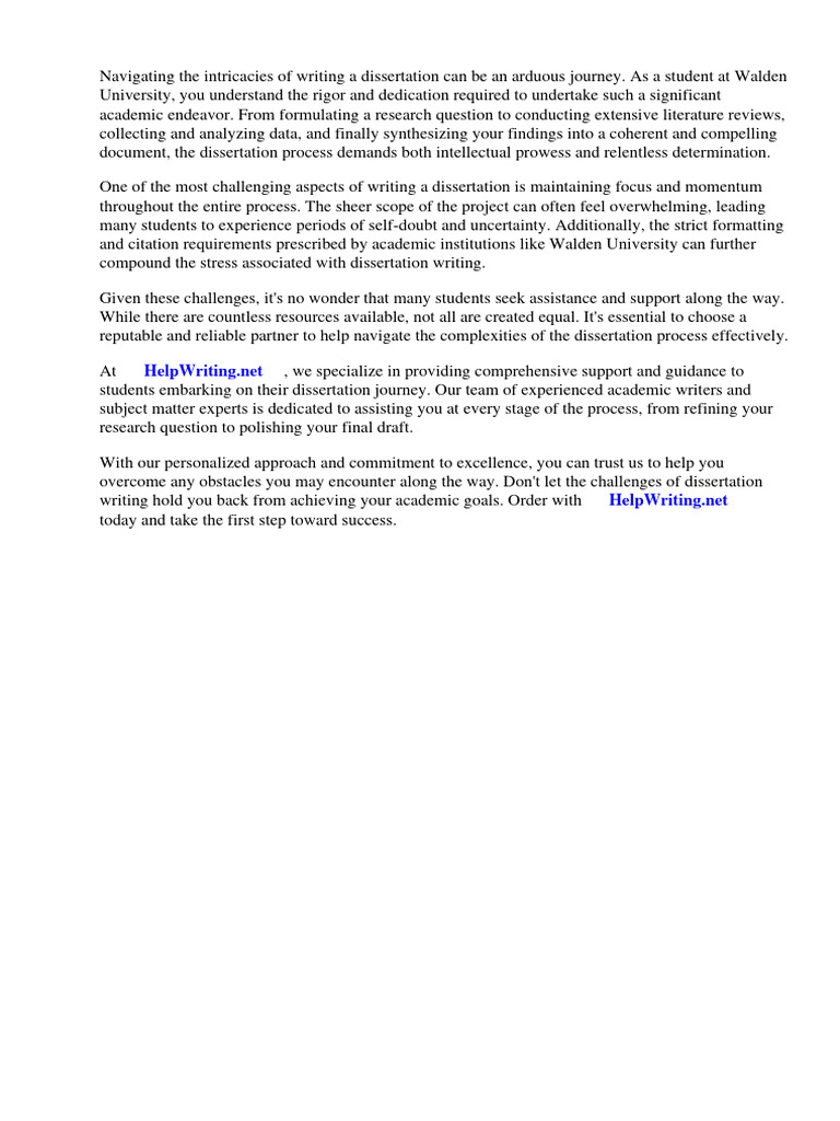 Walden University Dissertation Process | PDF | Thesis | Doctor Of ...