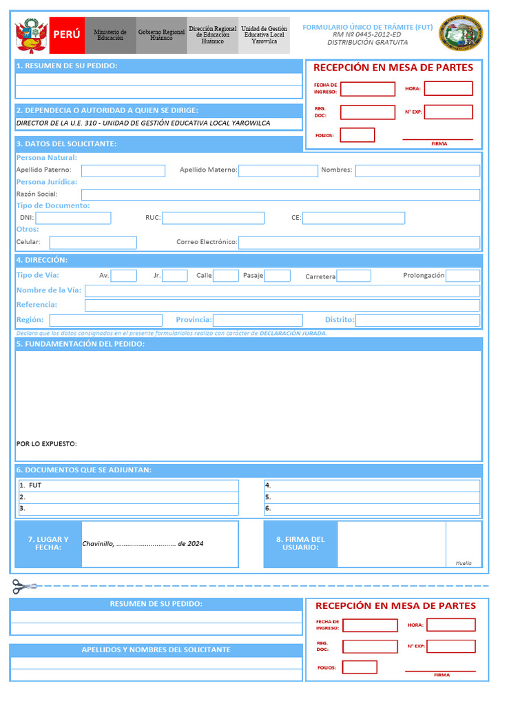 Fut Ugel Yarowilca 2024 | PDF