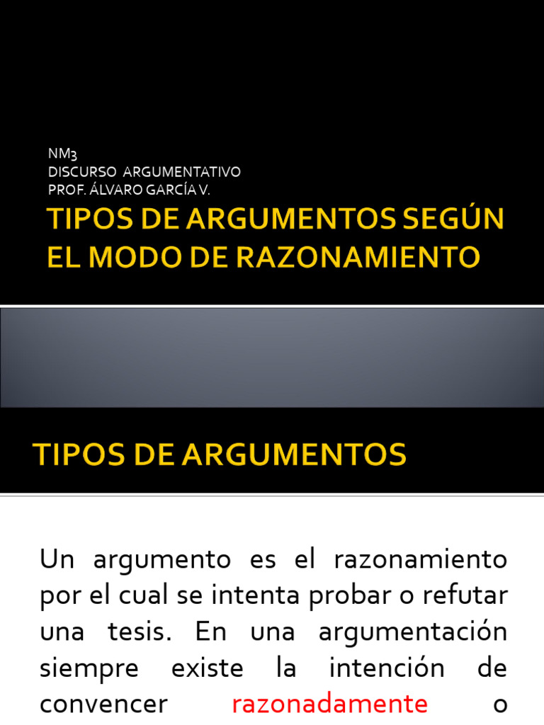 Tipos de Argumentos Segun El Modo de Razonamiento | PDF