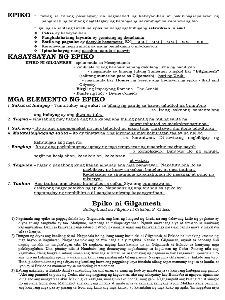 EPIKO Ni Gilgamesh | PDF