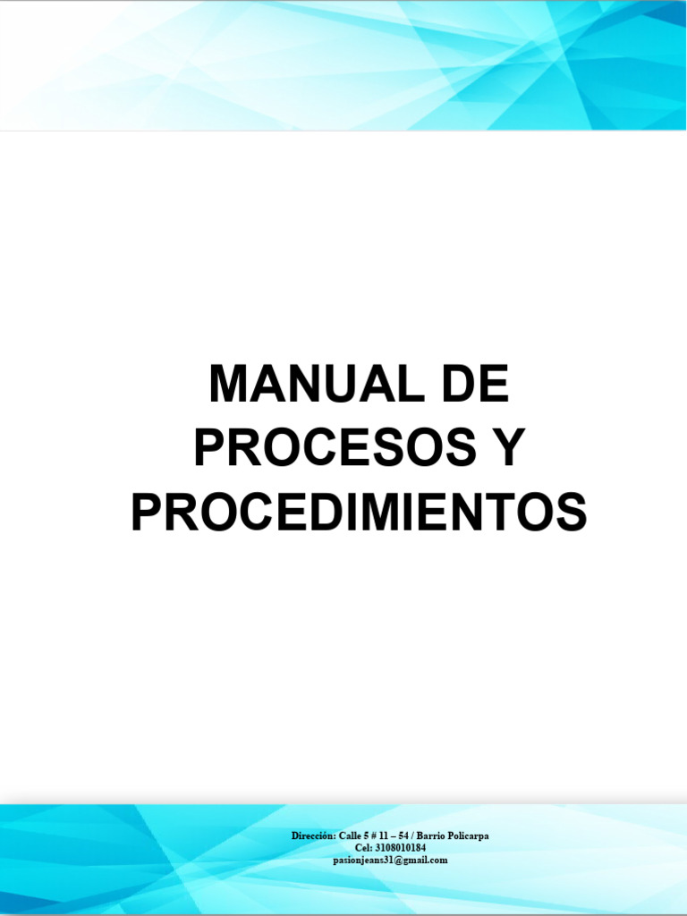 Manual de Procesos para Microempresas | PDF | Gestión de recursos ...