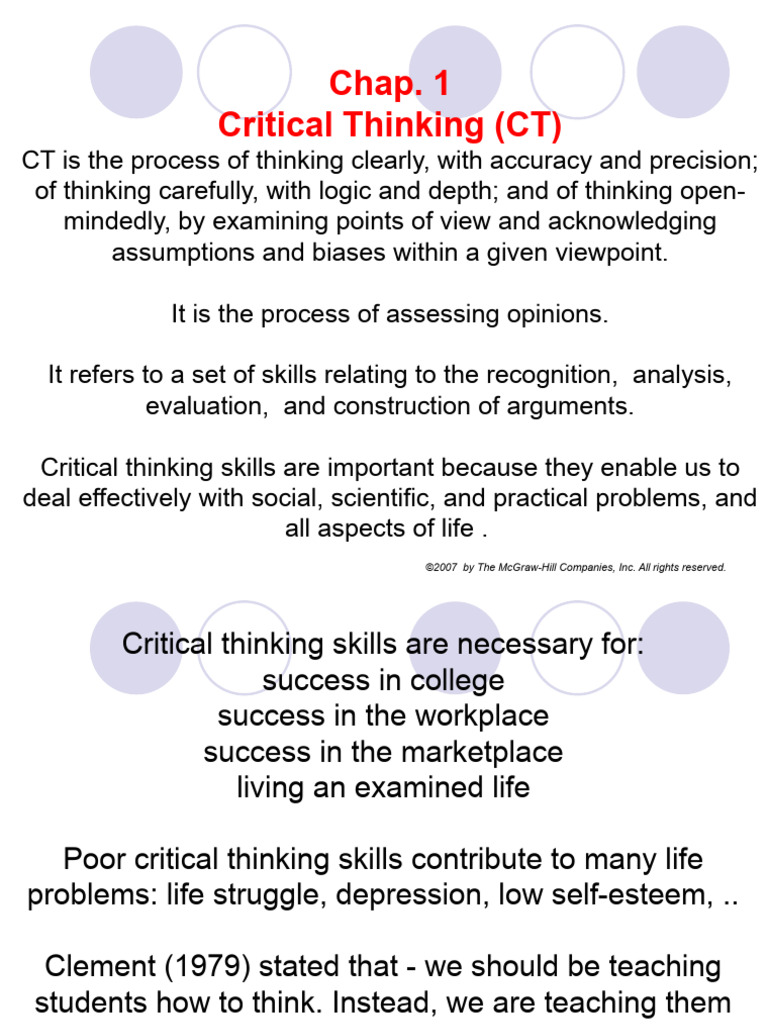 Critical Thinking | PDF | Critical Thinking | Thought