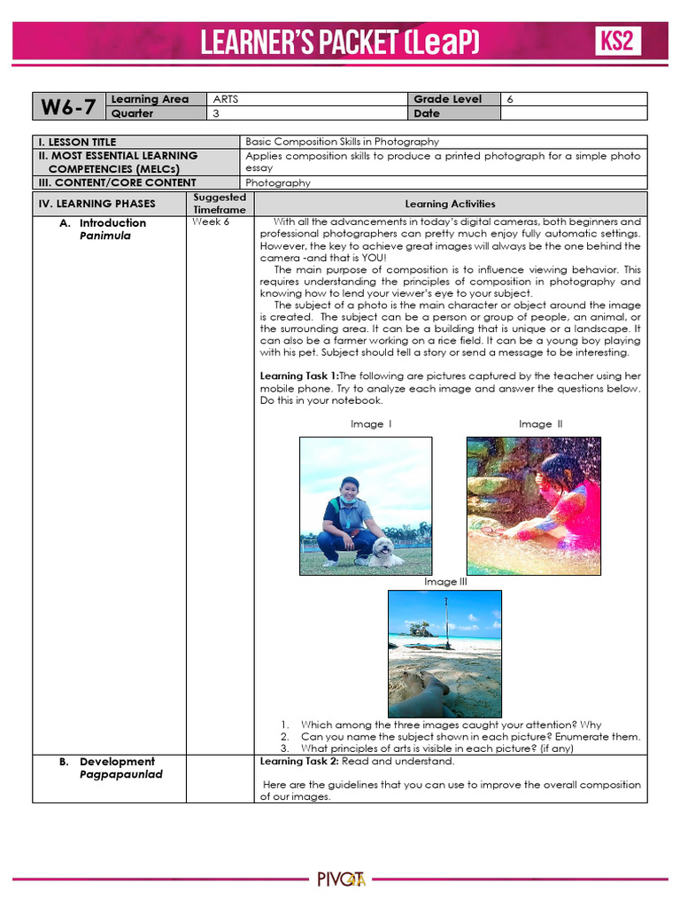 LeaP Arts G6 Weeks 6 7 Q3 | PDF