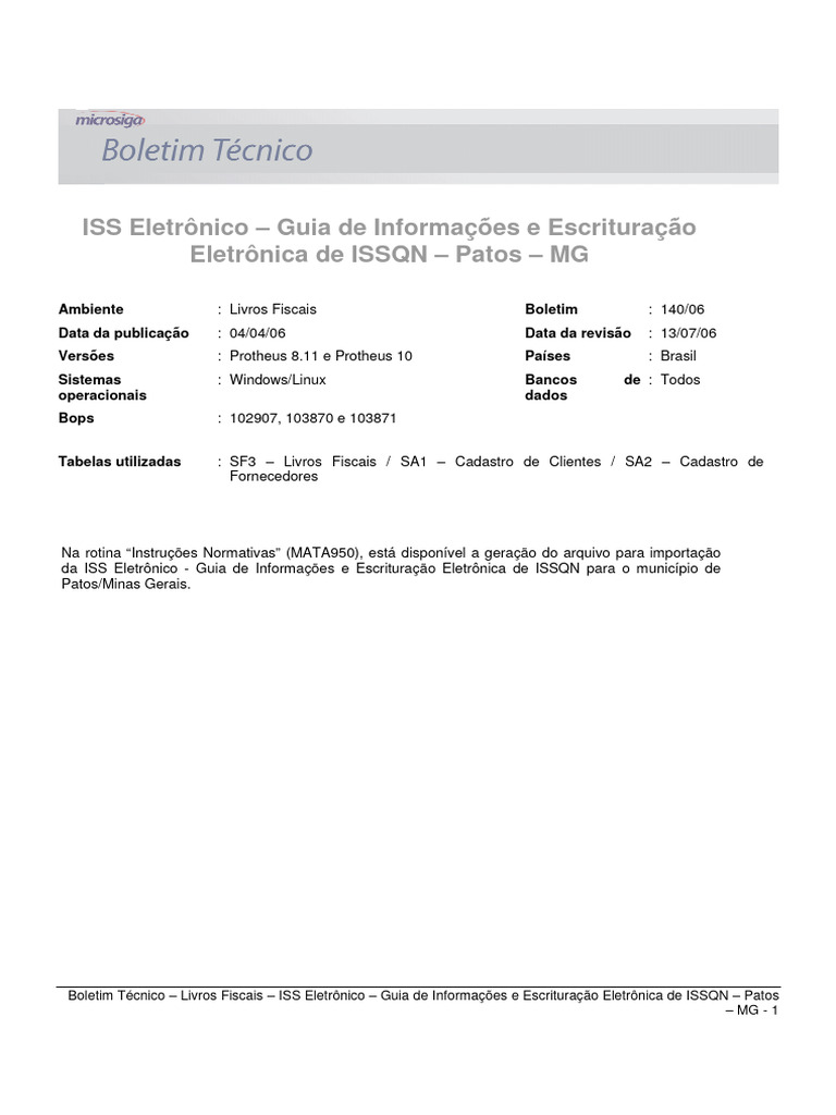 Guia de ISSQN Eletrônico - Patos MG | PDF | Escrituração contábil | Recibo