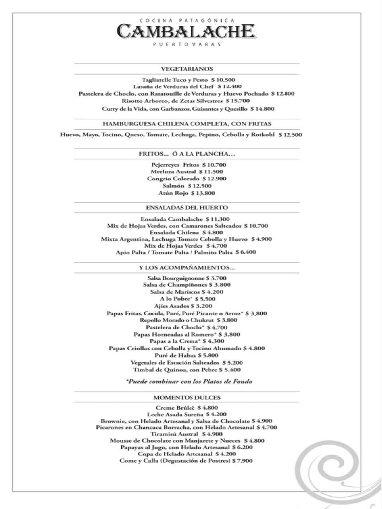 carta_cambalache_02102023 | PDF | Alimentos | Preparación de comida y ...