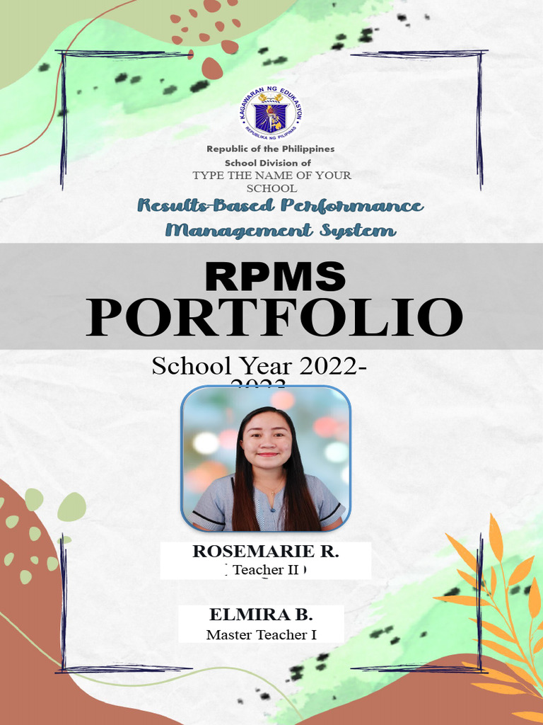 RPMS Portfolio Guidelines 2022-2023 | PDF | Learning | Educational ...
