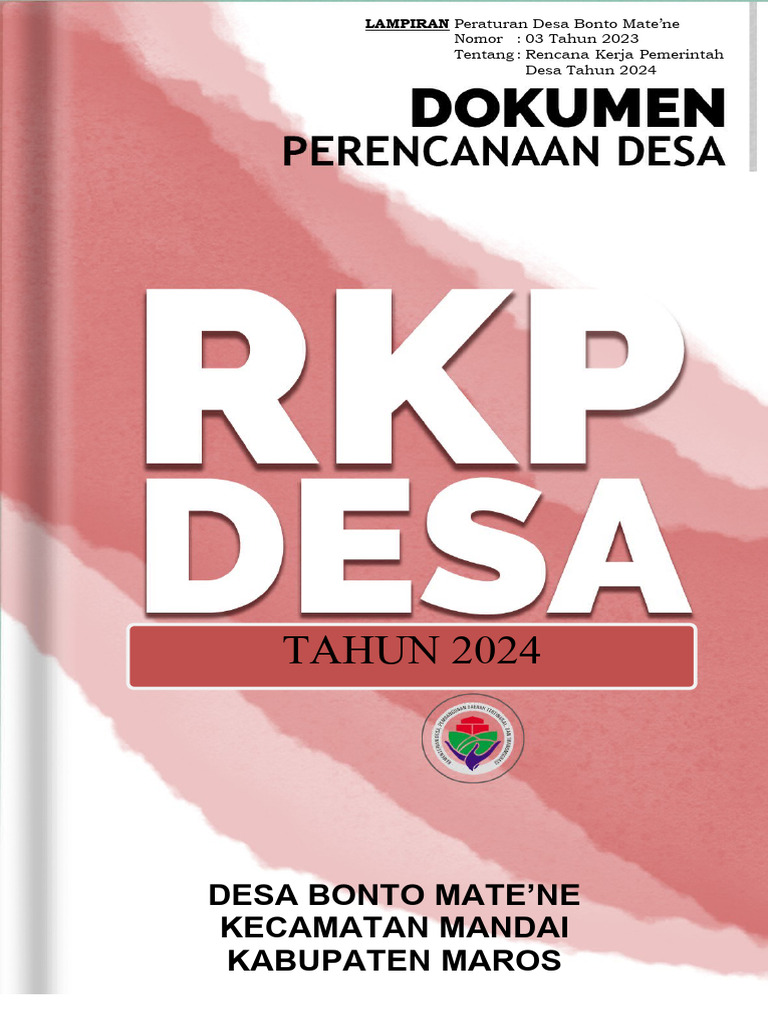 Naskah RKP Desa Tahun 2024 | PDF