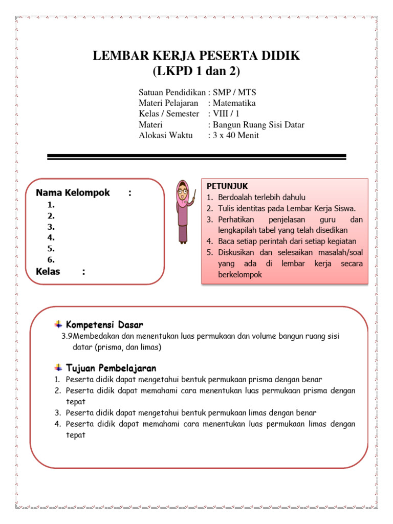 LKPD Prisma Limas (1 Pertemuan) | PDF