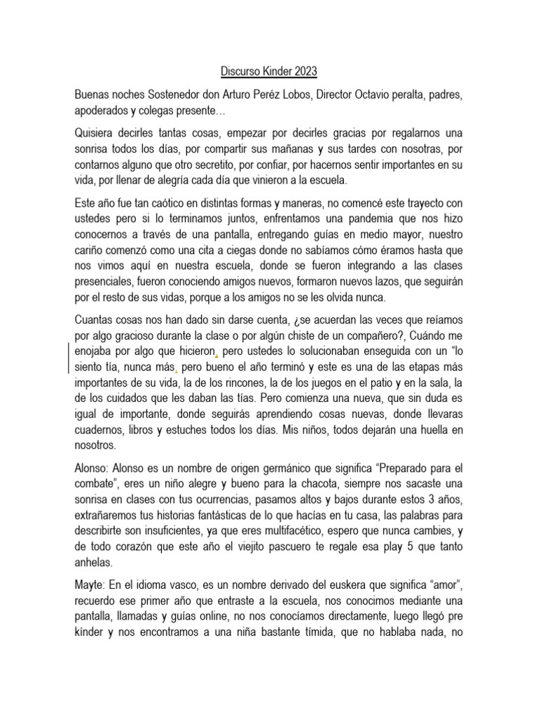 Discurso | PDF | Salud y bienestar