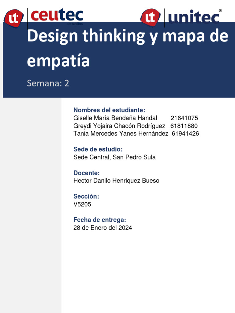 S2 Tarea 2.1 Design thinking y mapa de empatía FINAL | PDF | Moda ...