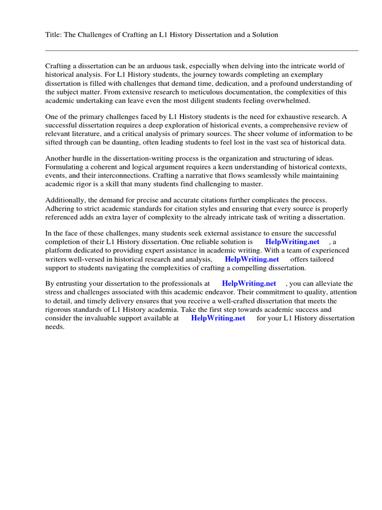 Exemple Dissertation l1 Histoire | PDF | Thesis