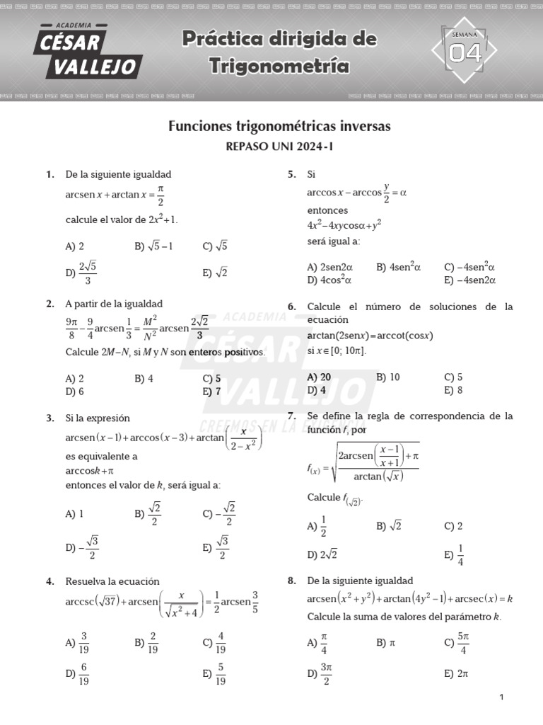 T Runi Diri Sem04 | PDF | Aritmética | Funciones especiales