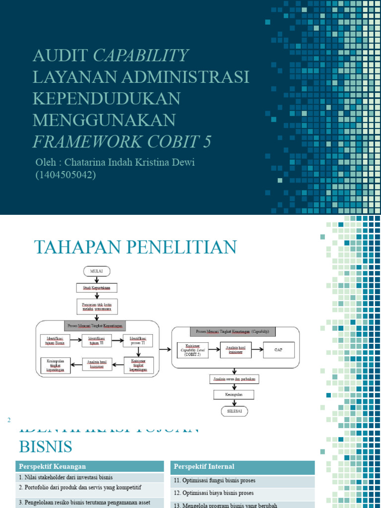 Audit Capability Layanan Administrasi Kependudukan Menggunakan Framework COBIT 5 | PDF | Bisnis
