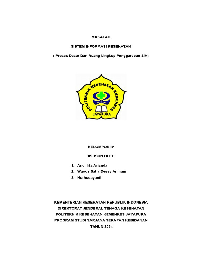 Makalah SIK KEL.1 (TUGAS IBU FITRI) | PDF