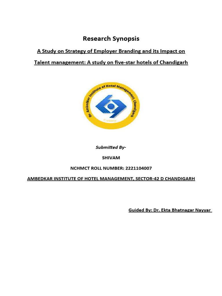 final synopsis 1.0 | PDF | Talent Management | Employment