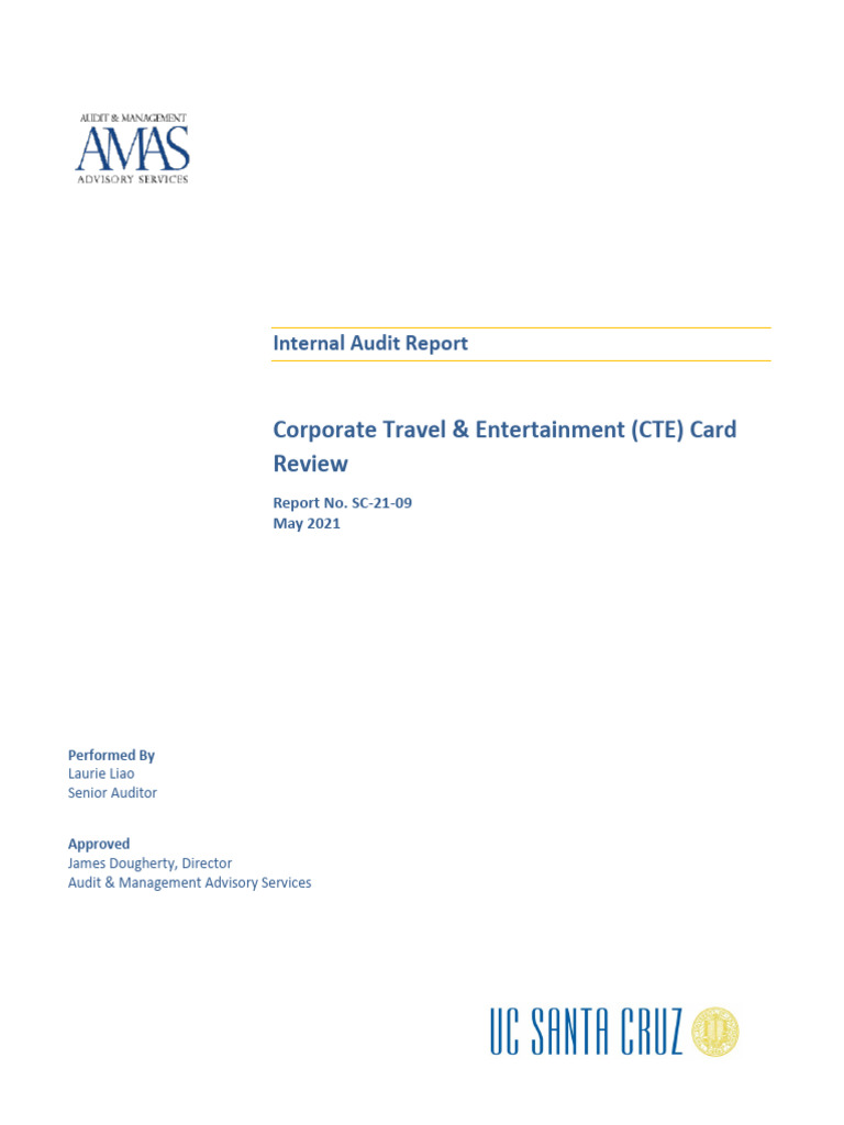 CTE Card Audit Summary | PDF | Audit | Internal Audit