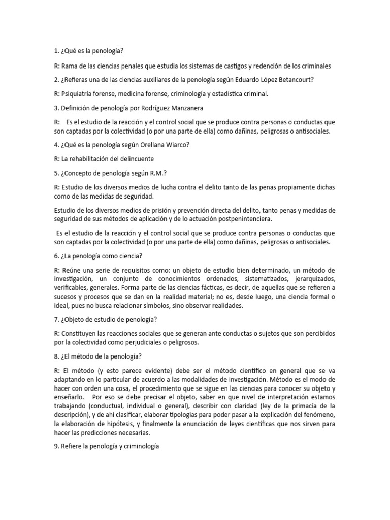 Definición y Alcance de la Penología | PDF | Prisión | Criminología