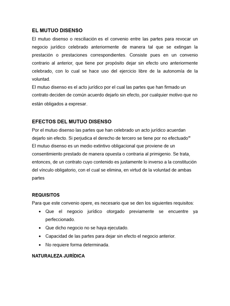 El Mutuo Disenso | PDF | Ley común | Justicia
