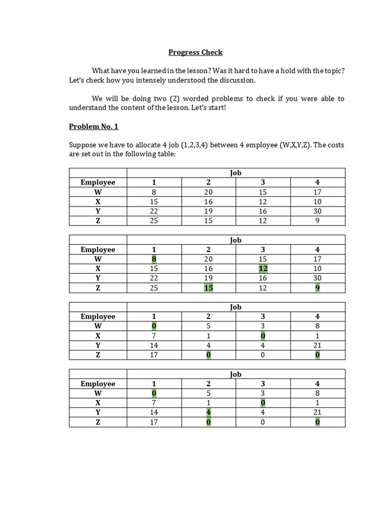 Assignment Method | PDF | Economies | Business