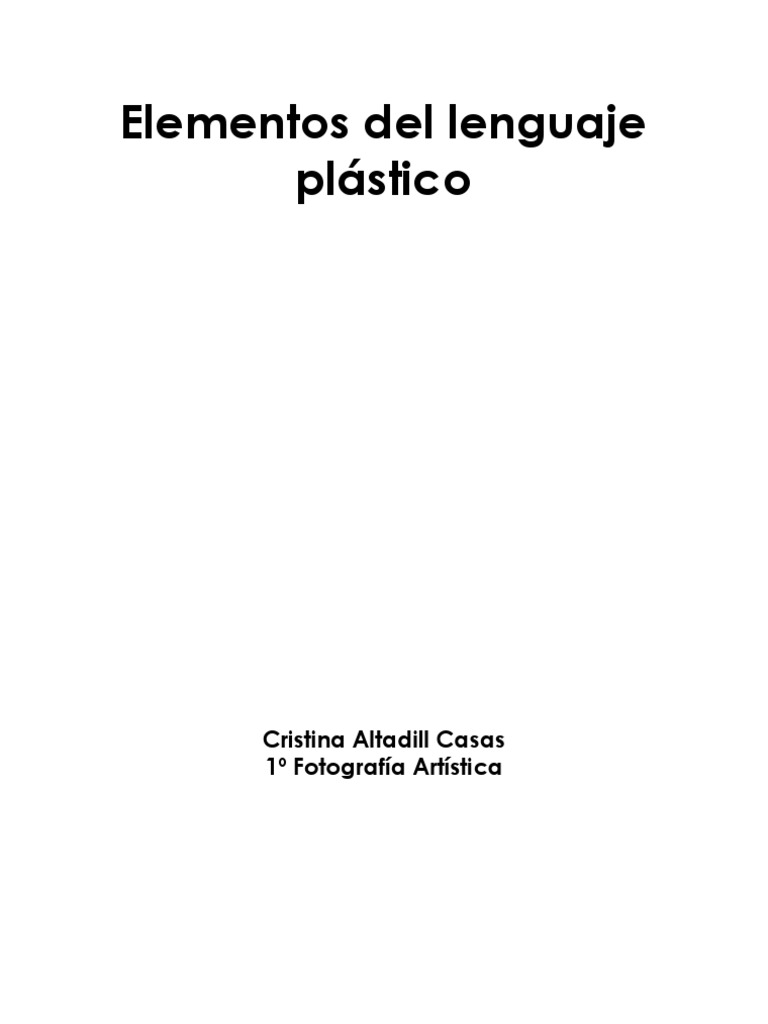 Elementos Del Lenguaje Plastico | PDF | Color | Amarillo