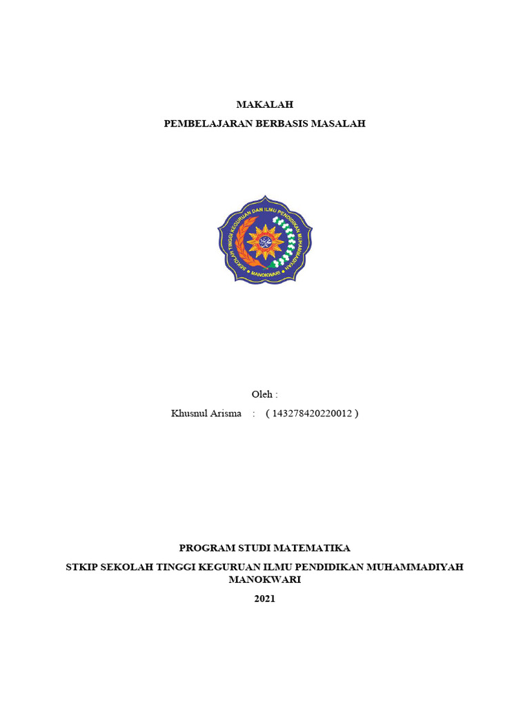 Model Pembelajaran Berbasis Masalah | PDF