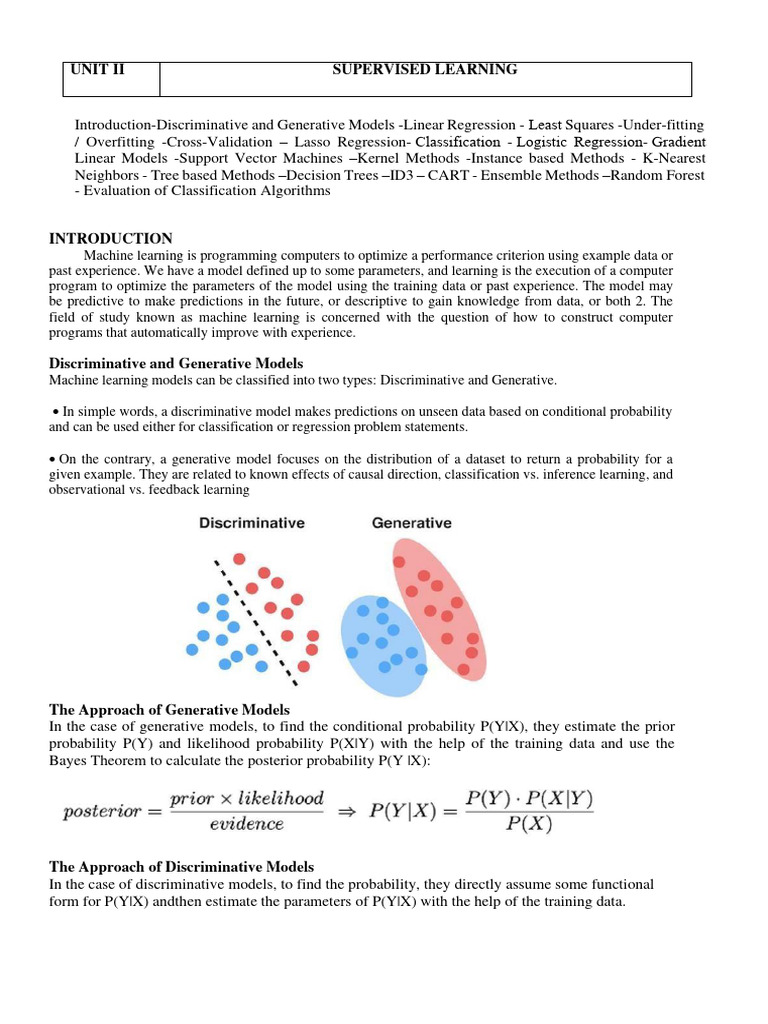 ML Unit 2 | PDF | Support Vector Machine | Cross Validation (Statistics)