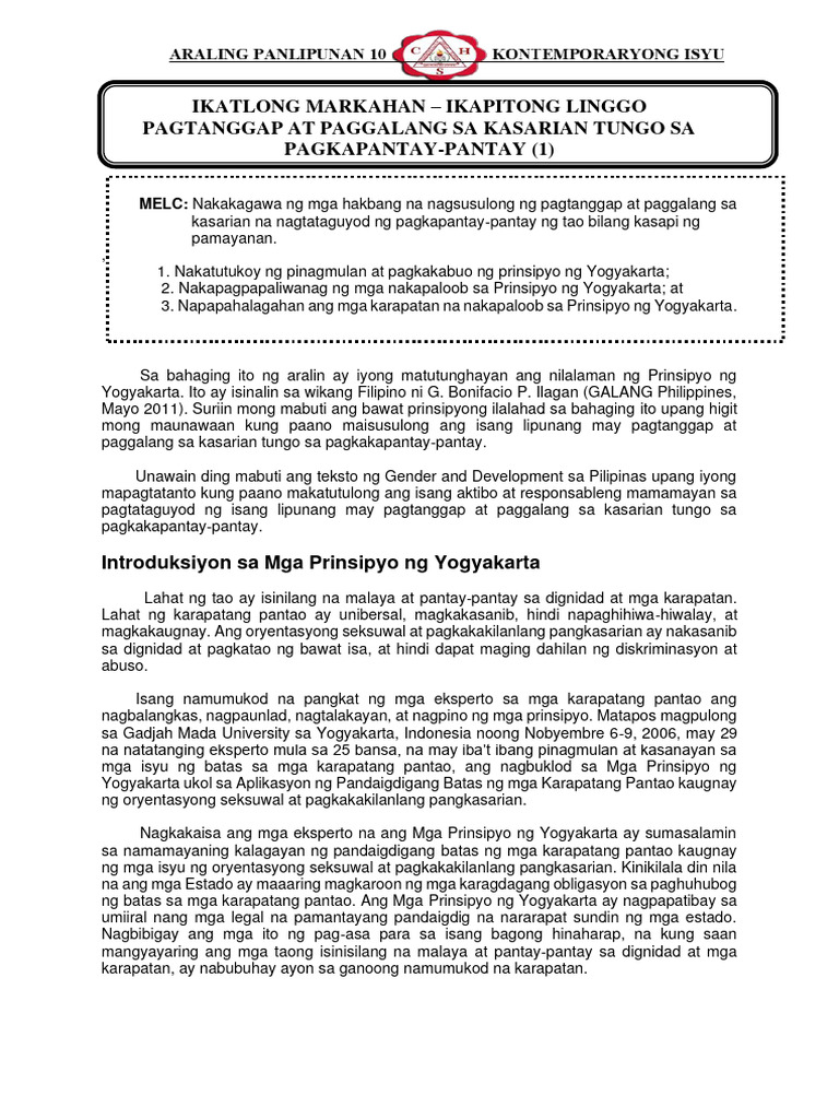 AP10 Quarter-3 LAS Week-7 | PDF