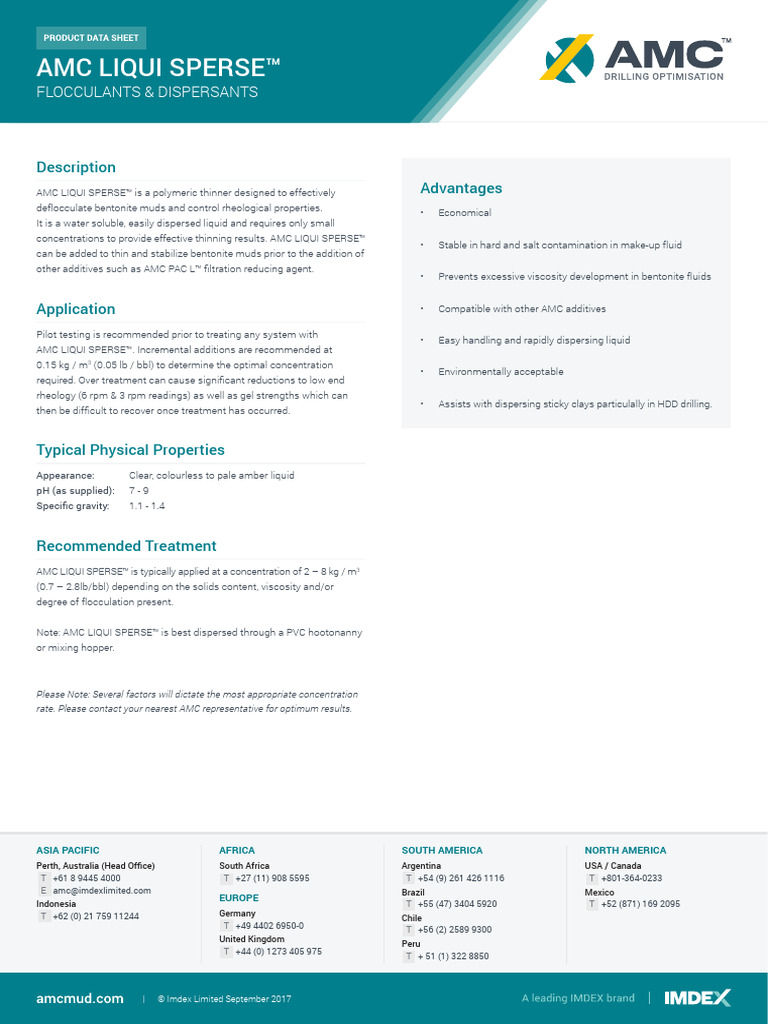 Amc Liqui Sperse Pds | Download Free PDF | Rheology | Materials