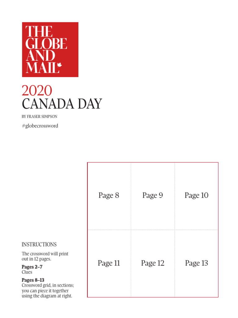 2020 Canada Day Crossword | PDF