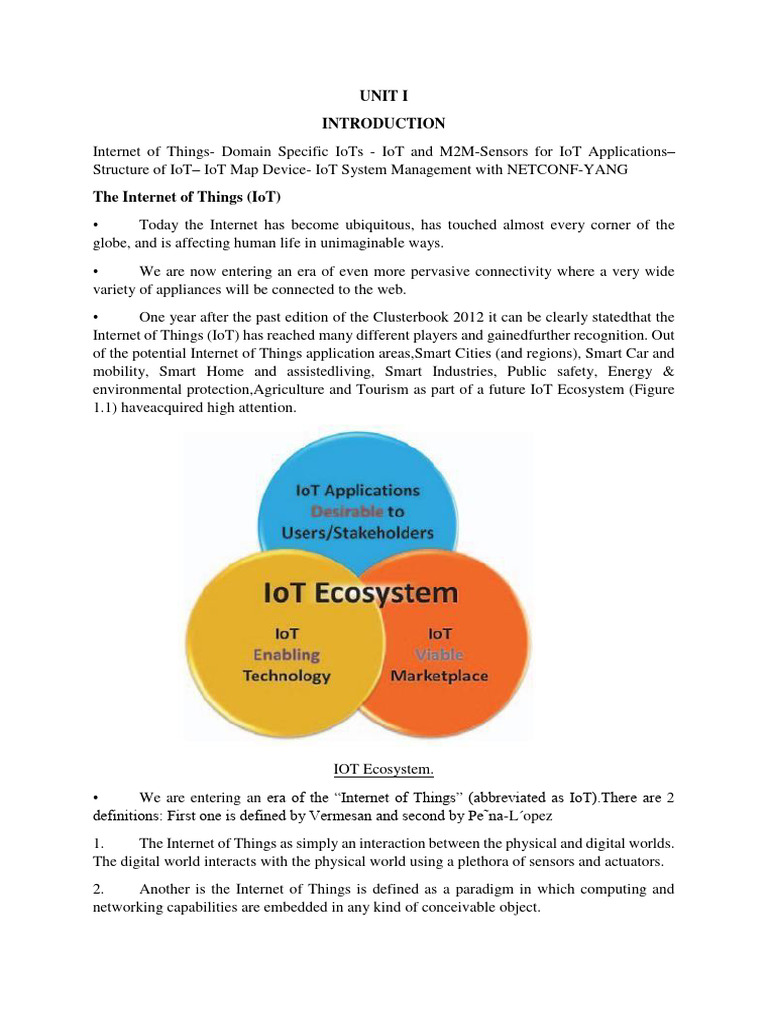 IOT(1-5 UNITS)-1 | PDF | Internet Of Things | Scada