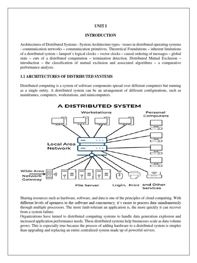 Unit I | PDF | Peer To Peer | Client–Server Model