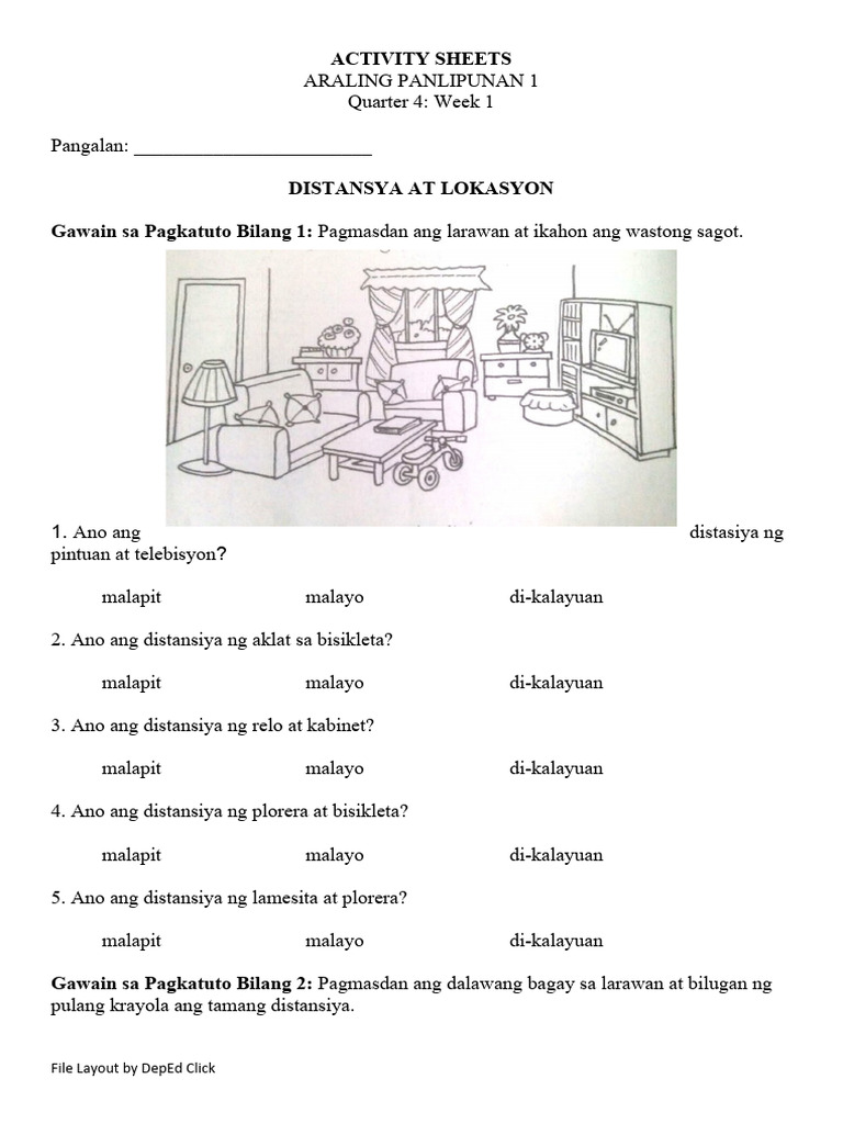AP 1 Activity Sheet Q4 W1-1 | PDF