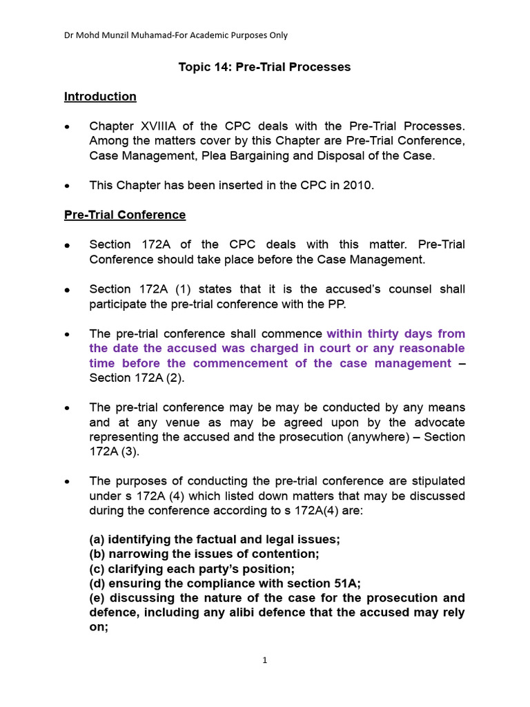 Pre-Trial Processes | PDF | Plea Bargain | Plea