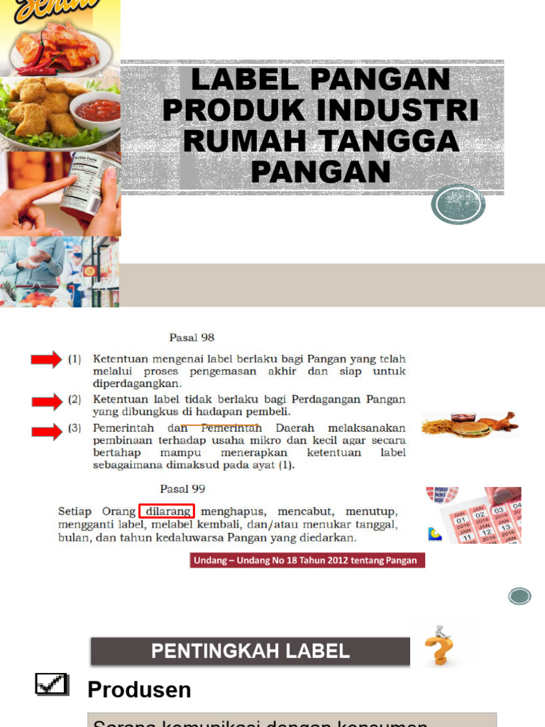 Materi Label Keamanan Pangan | PDF
