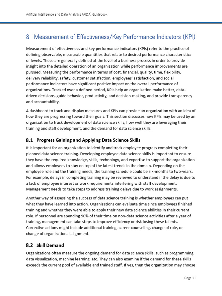 ATARC-AIDA-Guidebook_FINAL-4W | PDF | Performance Indicator | Data