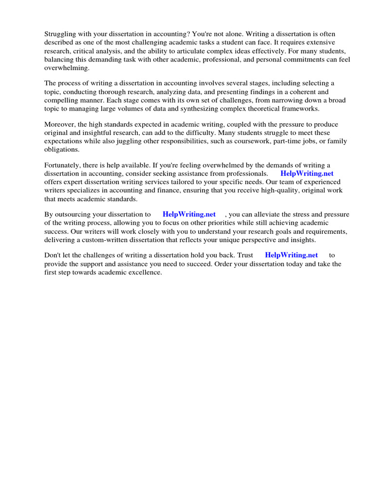 Dissertation Accounting PDF | PDF | Accounting | Thesis