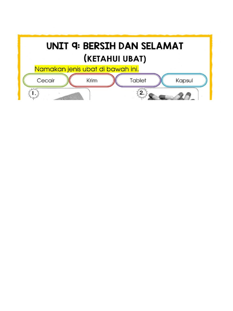 jenis ubat tahun 1 | PDF