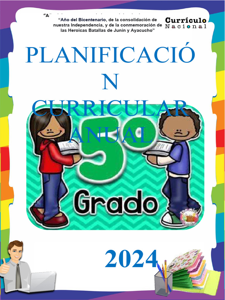 PLANIFICACIÓN ANUAL - 2024 5to | PDF | Masa | Ecuaciones